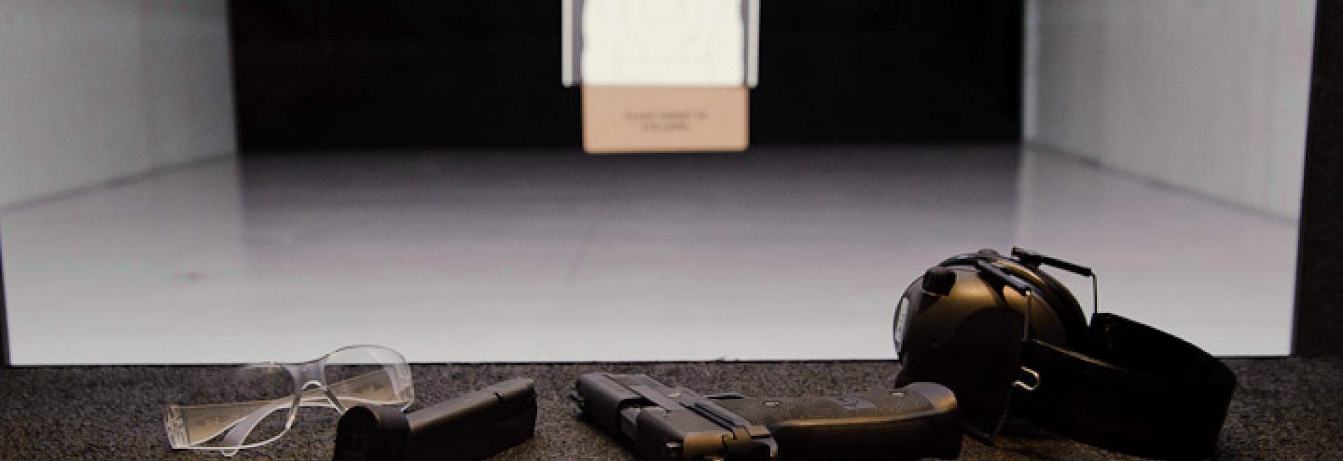 Target Shooting in Modern Shooting Range in Cologne