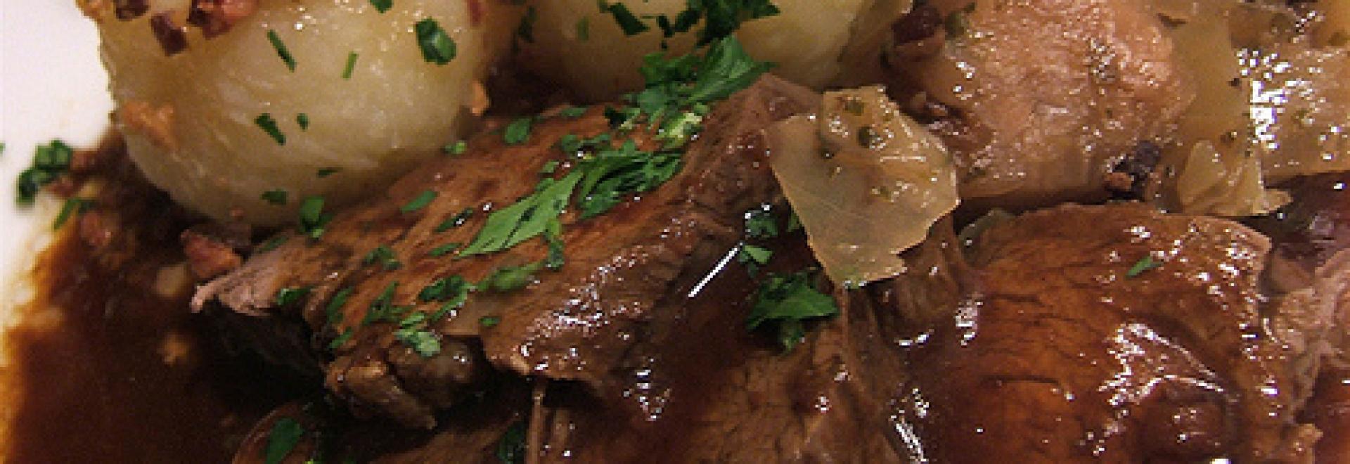 Traditional German Mouthwatering Dinner with Beer